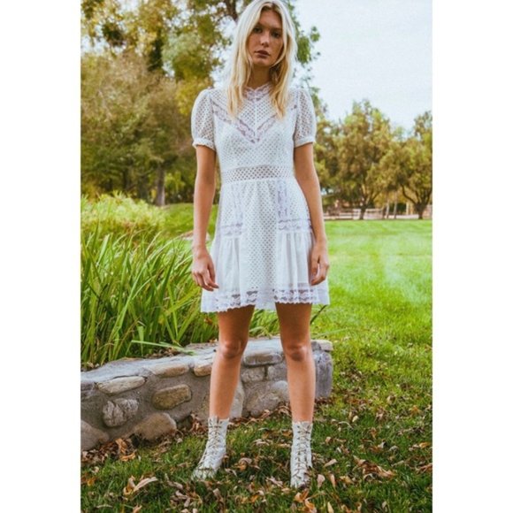 Nightcap | Dresses | Nightcap White Mini Lace Dress | Poshmark